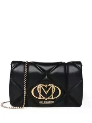 Moschino Quilted Logo-plaque Shoulder Bag