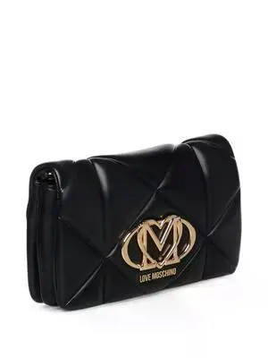 Moschino Quilted Logo-plaque Shoulder Bag