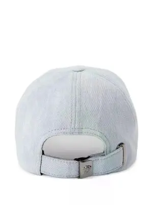 Versace Logo-embroidered Denim Baseball Cap - Blue