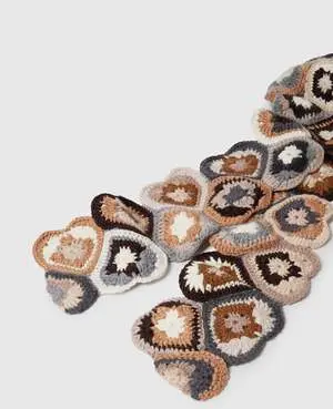 Stella McCartney Hand-crocheted Heart Scarf