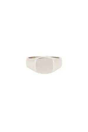 SERGE DENIMES Signet Ring In Metallic - Silver