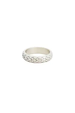 SERGE DENIMES Scale Ring In Metallic - Silver