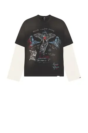 REPRESENT Heavier Than The Heavens Long Sleeve Tee In Black