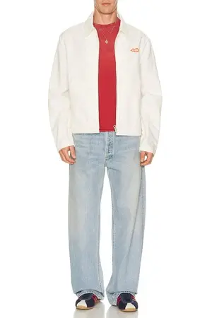 Kenzo Loves Zipped Coach Jacket In Cream