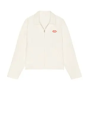 Kenzo Loves Zipped Coach Jacket In Cream