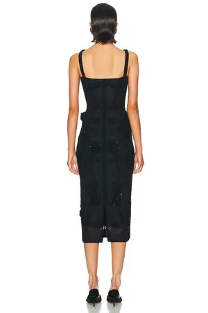 Carolina Herrera Thin Strap Crochet Dress