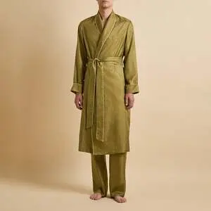 Olivia Von Halle Mescal Lucien Polka Dot Robe - Green