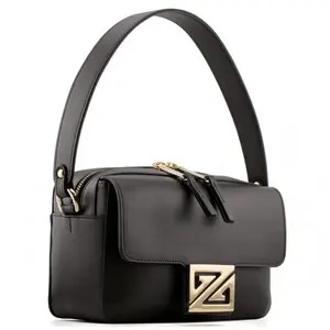 ZIPPERLY Picco Xl Italian Genuine Leather Handbag Made In Italy - Brown