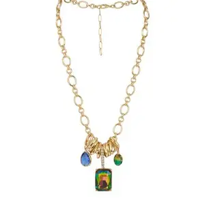 Saachi Jewel Charm Link Multi Necklace