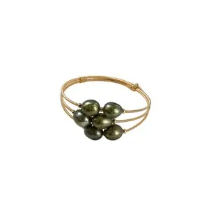 Saachi Cluster Beaded Bracelet - Green