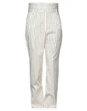 Dolce & Gabbana Pants Ivory Size Cotton, Silk