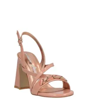 LUCIANO BARACHINI Sandals Blush Size Leather