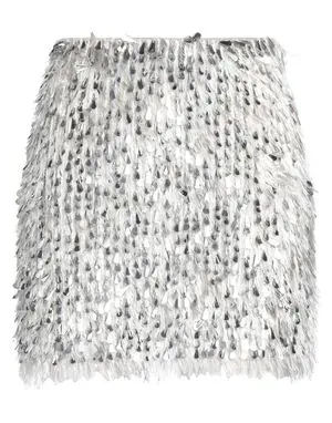 Elisabetta Franchi Mini Skirt Size Polyamide - Silver