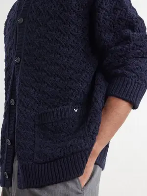 Valentino Garavani Wool And Cashmere-blend Cardigan