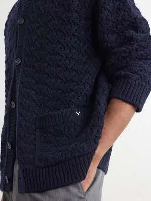 Valentino Garavani Wool And Cashmere-blend Cardigan