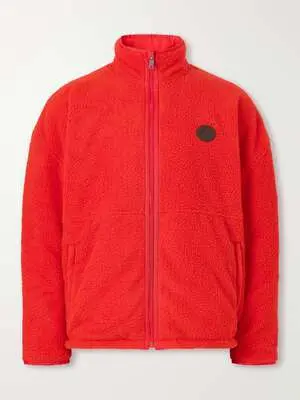 WILLY CHAVARRIA Logo-appliquéd Fleece Jacket - Red