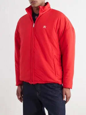 WILLY CHAVARRIA Logo-appliquéd Fleece Jacket - Red