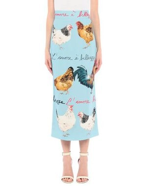 Dolce & Gabbana Maxi Skirt Sky Size Viscose