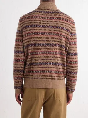Polo Ralph Lauren Logo-embroidered Wool Half-zip Sweater - Brown