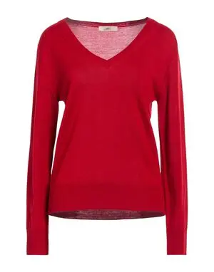 CARLA G. Sweater Size Wool, Acrylic - Red