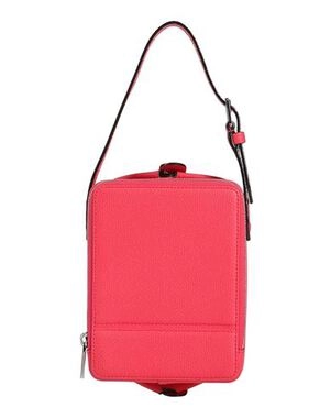 VALEXTRA Tric Trac Handbag Taupe Calfskin - Red
