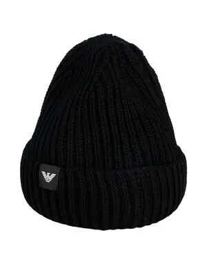 Emporio Armani Hat Military Size Virgin Wool - Black