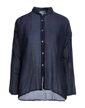 Crossley Woman Shirt Black Size Xs Cotton, Silk Blue