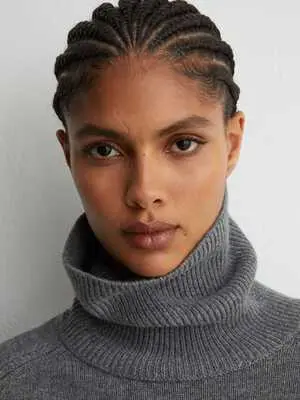 REISS Harriet Wool-cashmere Roll-neck Jumper - Grey