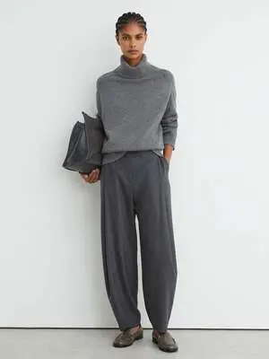 REISS Harriet Wool-cashmere Roll-neck Jumper - Grey