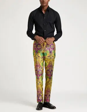 Dolce & Gabbana Pants Mustard Size Polyester, Metallic Polyester