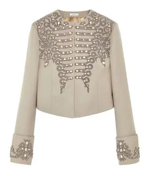 Alexander McQueen Beaded Frogging Cropped Jacket