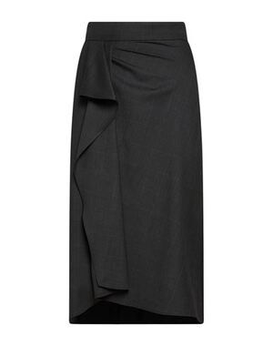 Isabel Marant Étoile Midi Skirt Charcoal Size Virgin Wool