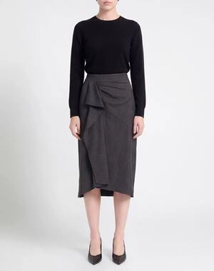 Isabel Marant Étoile Midi Skirt Charcoal Size Virgin Wool