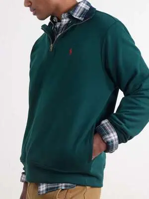 Polo Ralph Lauren Logo-embroidered Cotton-blend Half-zip Sweatshirt