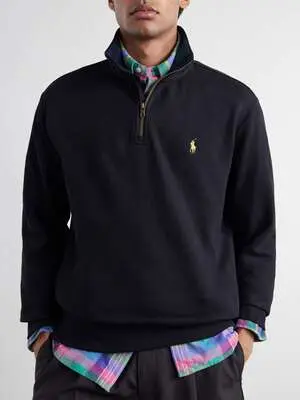 Polo Ralph Lauren Logo-embroidered Cotton-blend Half-zip Sweatshirt