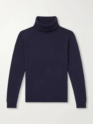 Sease Cashmere Rollneck Sweater - Blue
