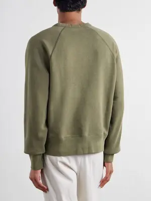 Polo Ralph Lauren Printed Cotton-blend Jersey Sweatshirt - Green