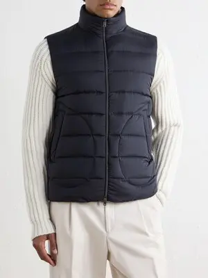 Herno Ecoage Quilted Padded Down Gilet - Blue