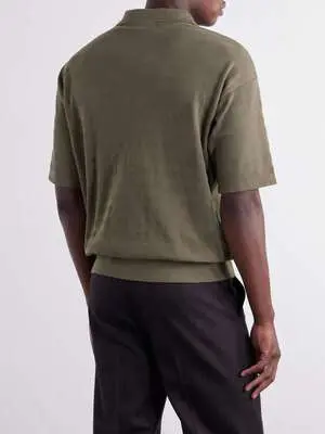 Polo Ralph Lauren Logo-embroidered Textured-cotton Polo Shirt