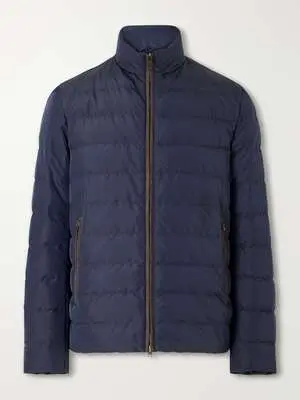 Herno Quilted Padded Down Jacket - Navy