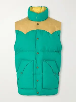 Polo Ralph Lauren Leather-trimmed Ripstop Gilet - Green