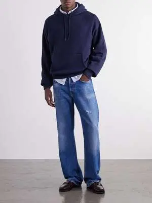 A.p.c. Thimothe Cotton-jersey Hoodie - Navy