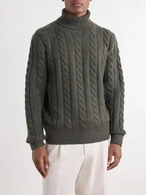 Polo Ralph Lauren Cable-knit Wool And Cashmere-blend Rollneck Sweater