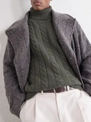 Polo Ralph Lauren Cable-knit Wool And Cashmere-blend Rollneck Sweater