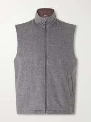 Herno Wool And Cashmere-blend Vest - Gray
