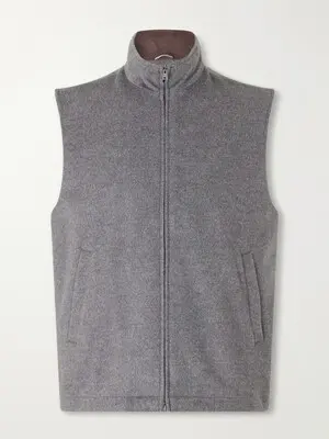 Herno Wool And Cashmere-blend Vest - Gray