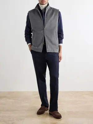 Herno Wool And Cashmere-blend Vest - Gray