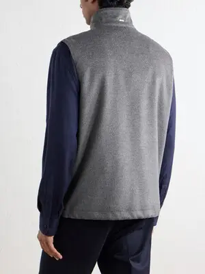 Herno Wool And Cashmere-blend Vest - Gray