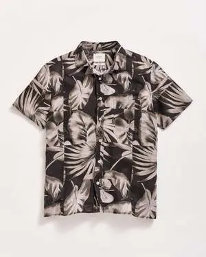 Billy Reid Short Sleeve Tiled Elephant Ear Treme Shirt