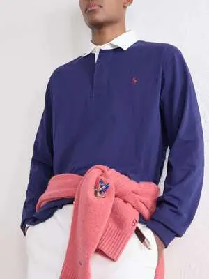 Polo Ralph Lauren Logo-embroidered Cotton-jersey Polo Shirt - Navy